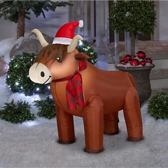 Gemmy | Holiday | Gemmy Led Christmas 37 Inch Standing Highland Cow ...